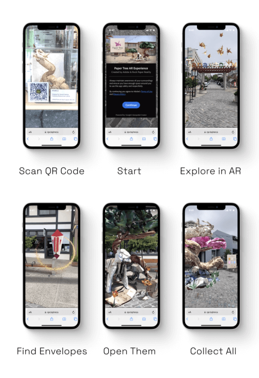 Immersive OOH experience with Adobe Aero's Geospatial Feature