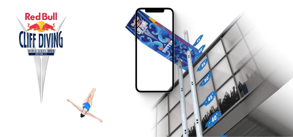 WebAR diving experience for Red Bull’s extreme sports event