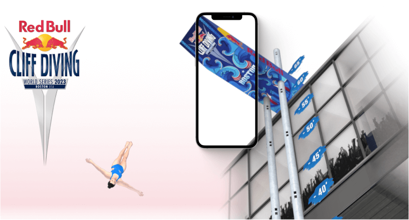 WebAR diving experience for Red Bull’s extreme sports event